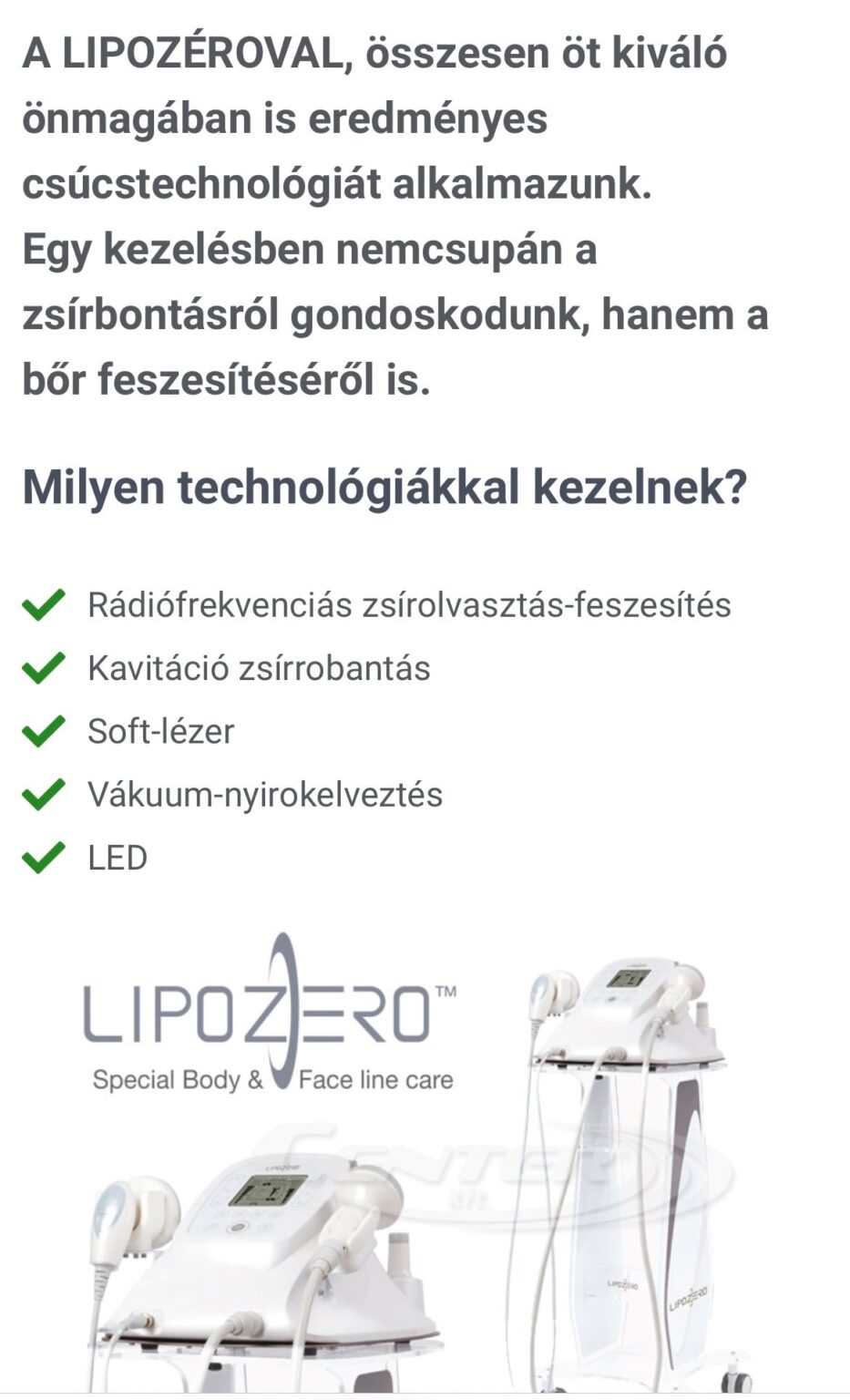 Lipozero kezelés Miskolc - Kék Sziget szépségszalon Miskolc